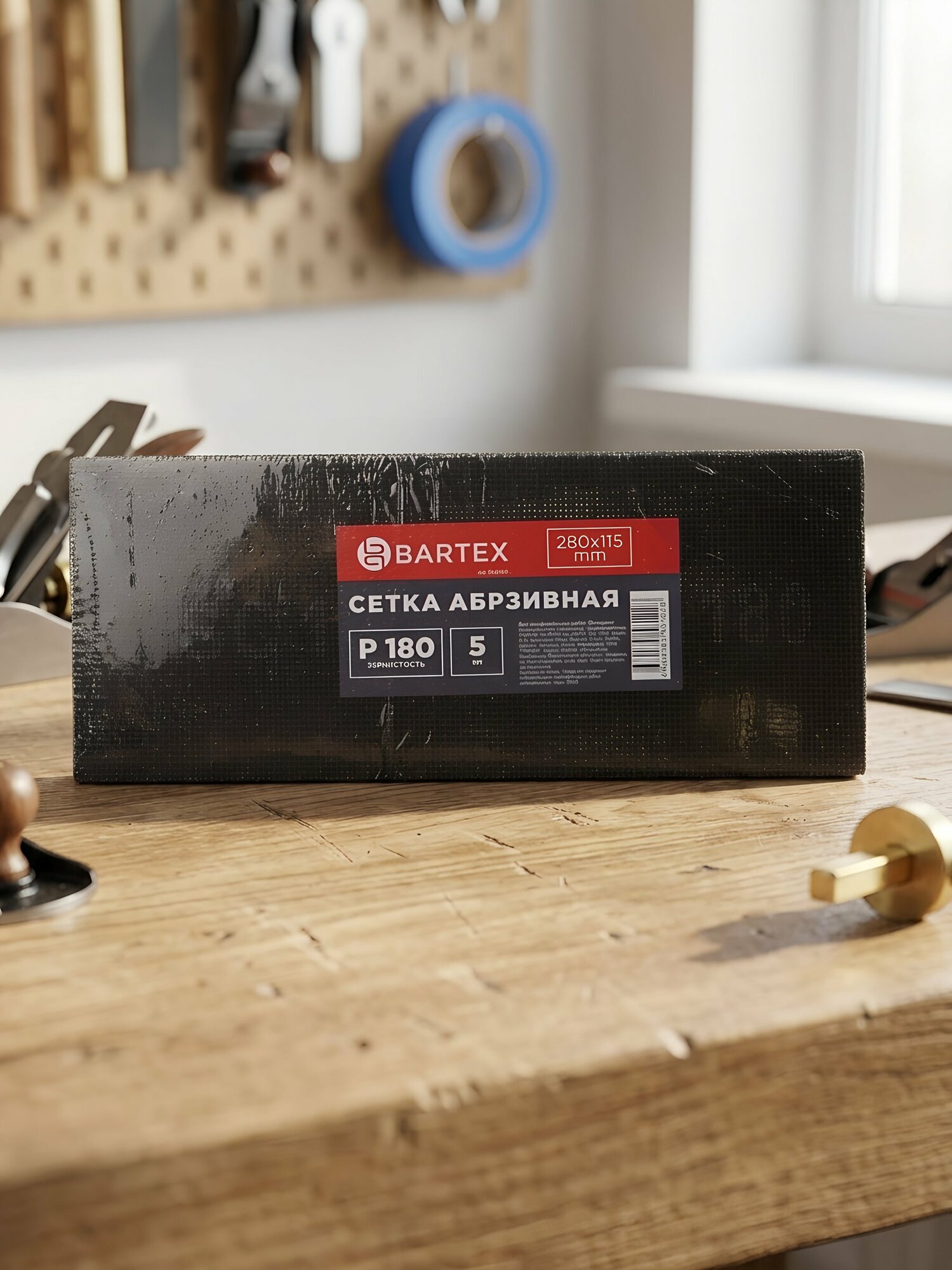 Сетка абразивная Bartex AI-2904016 P180, 115x280 мм, 5 штук для шлифования