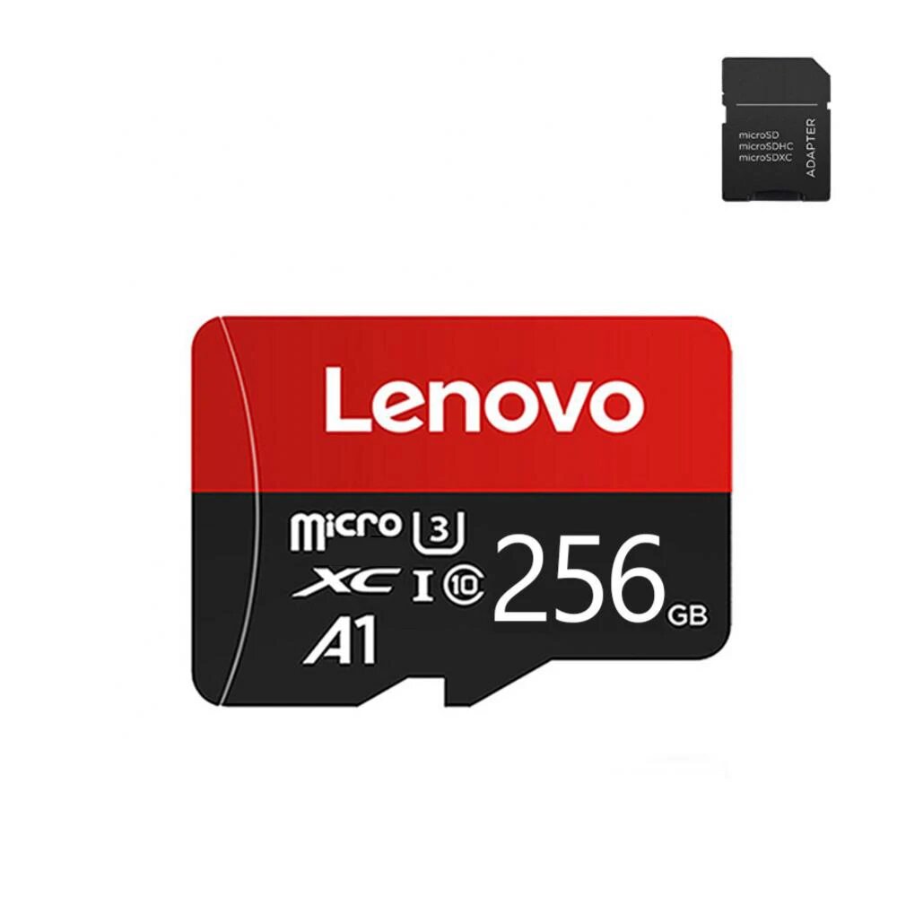 Карта памяти Lenovo Micro SD Class 10, высокоскоростная, для видео 4K, TF Flash SD карты 2 ТБ, 1 ТБ, 256 ГБ, 128 ГБ, TF карта для телефонов, камер, дронов