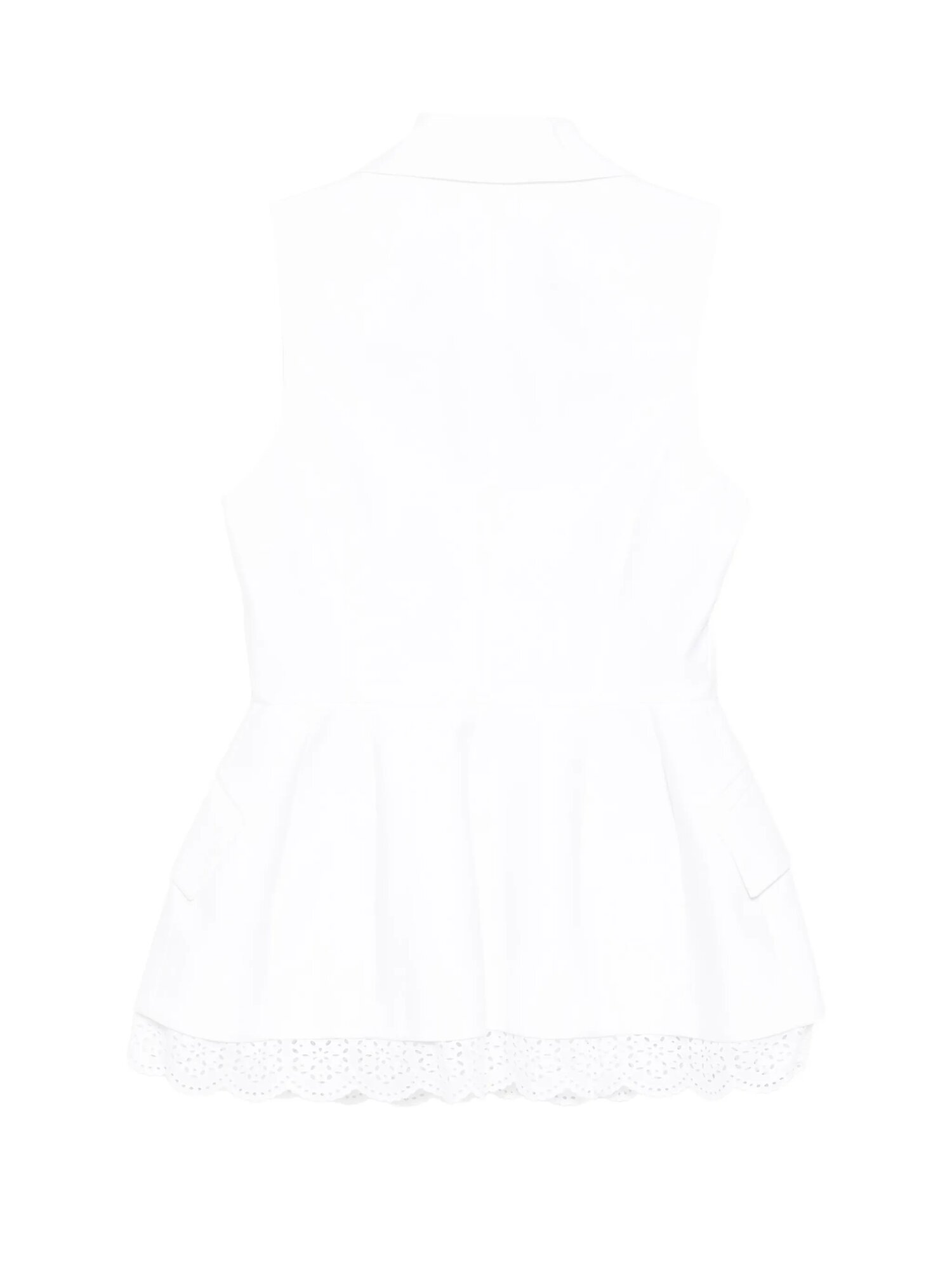 Куртка Dice Kayek Double-breasted broderie-anglaise jacket, размер 38, бежевый/белый — фото 1