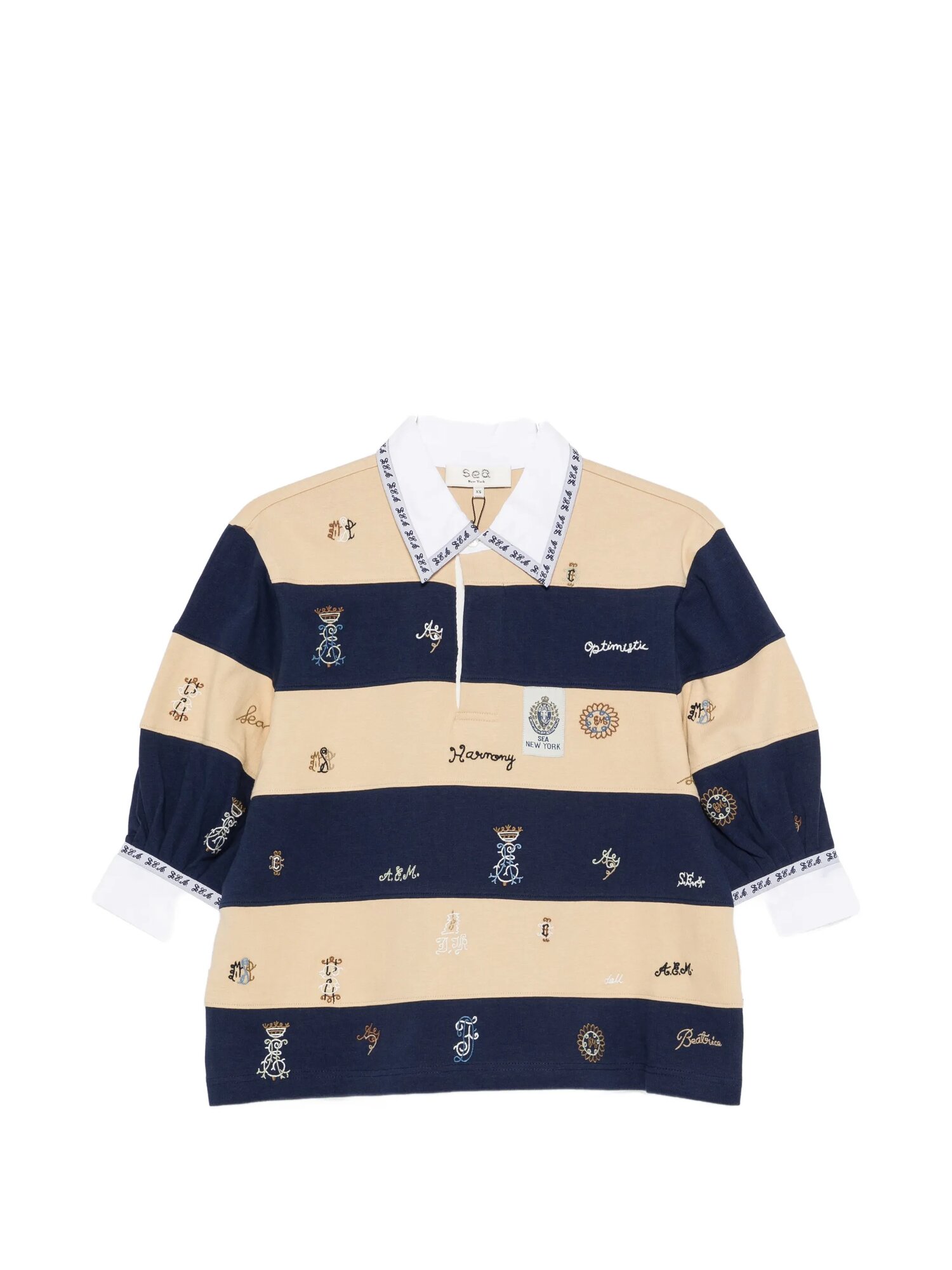 Рубашка Juliet embroidered striped polo shirt