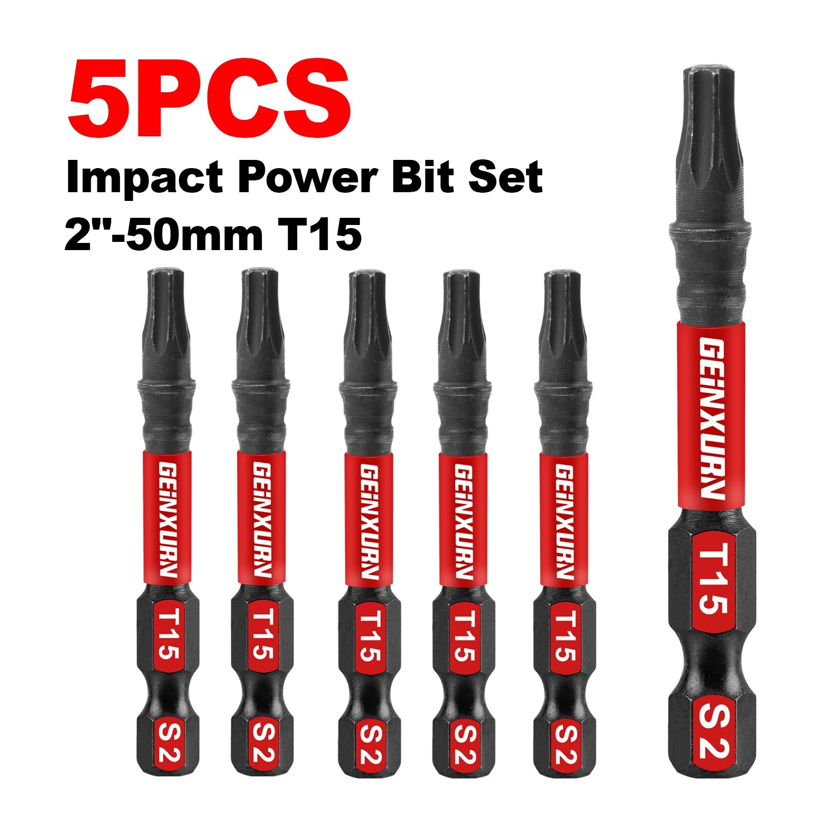 Geinxurn набор бит Torx T15 стальные 5PCS