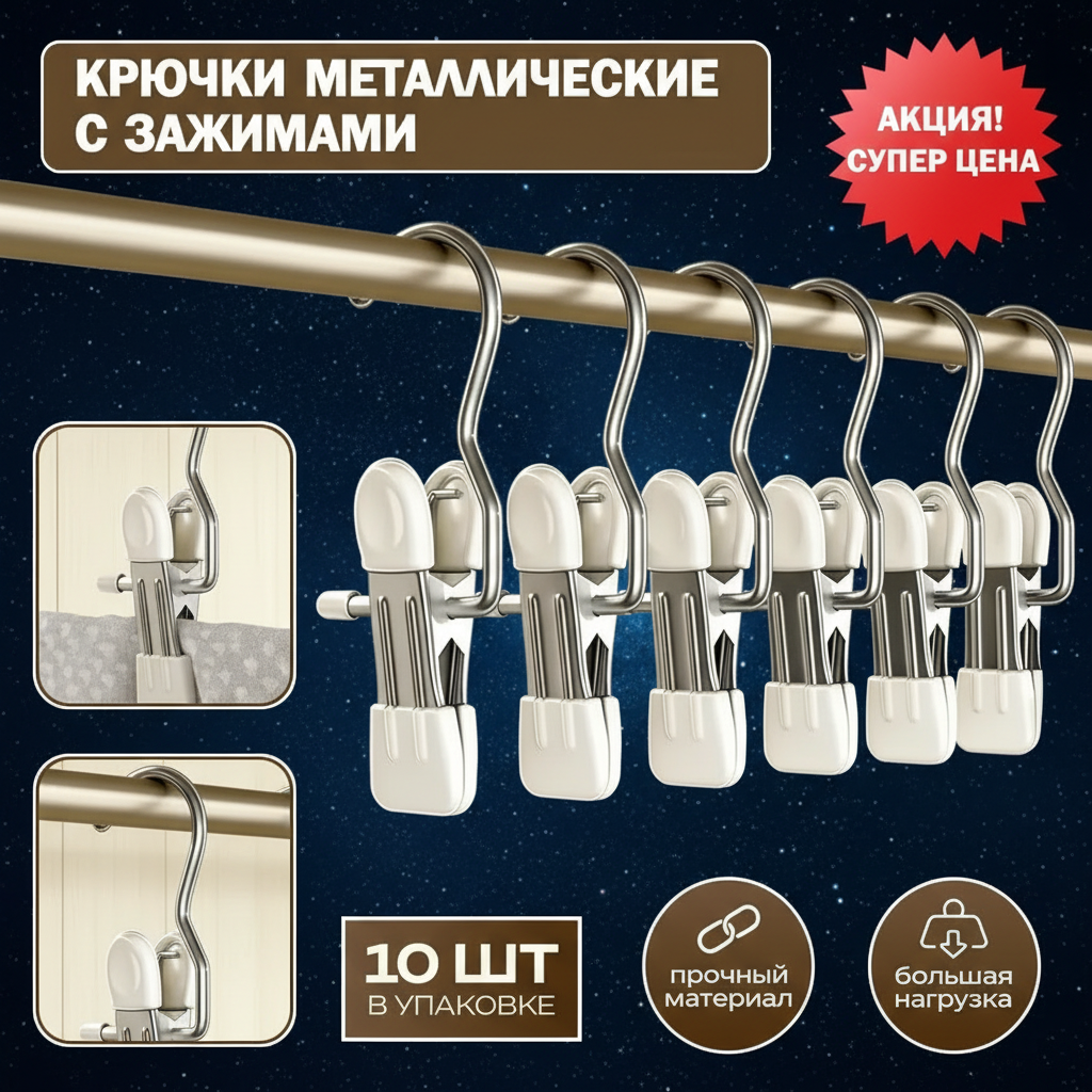 Прищепки для белья 10 шт.