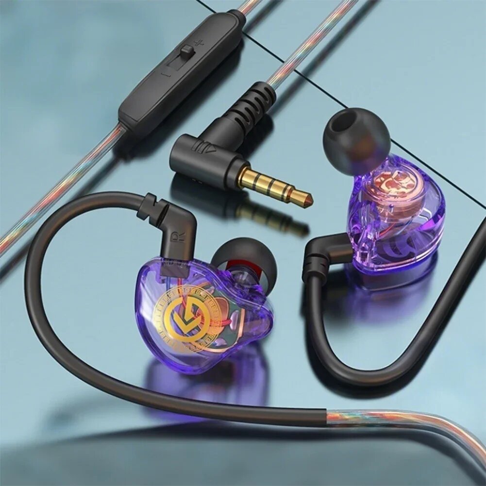 Наушники-вкладыши фиолетовые 3.5mm