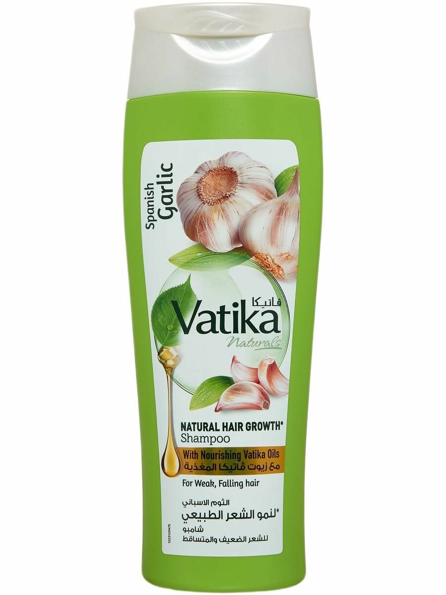 DABUR VATIKA Naturals Shampoo Garlic Шампунь с экстрактом чеснока для ломких и выпадающих волос