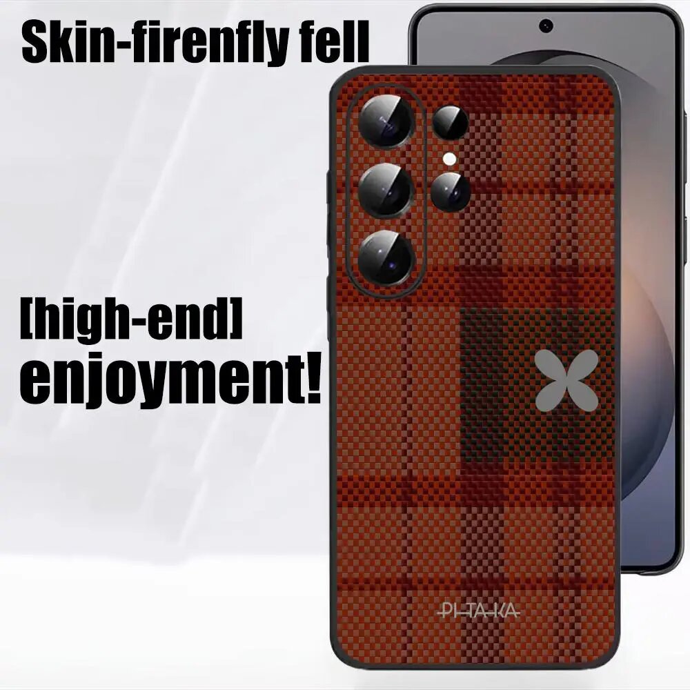 Чехол PITAKA для телефона Samsung Galaxy S26 S25 S24 S23 S22 S21 S20 Plus Ultra Галакси S24, Black2