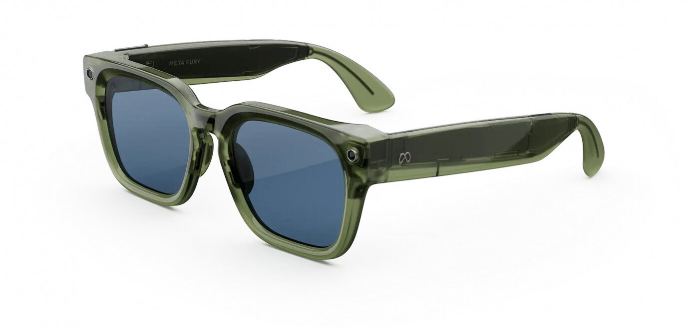Умные очки с камерой Fury Racing Green/Light Blue (Зеленый/Голубой)