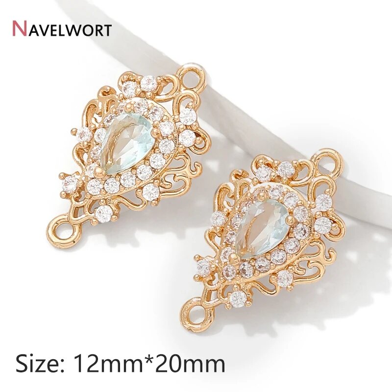 Позолоченные подвески NAVELWORT для изготовления сережек 6 pieces, 18K gold plated