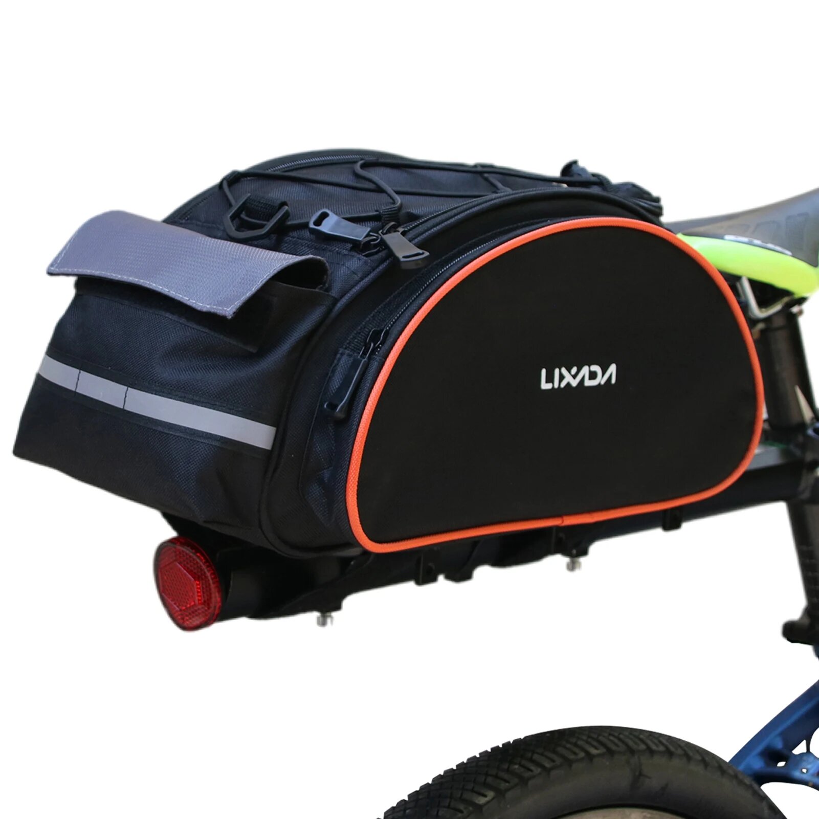 Сумка на заднее сиденье велосипеда Lixada 13 л Black and Orange