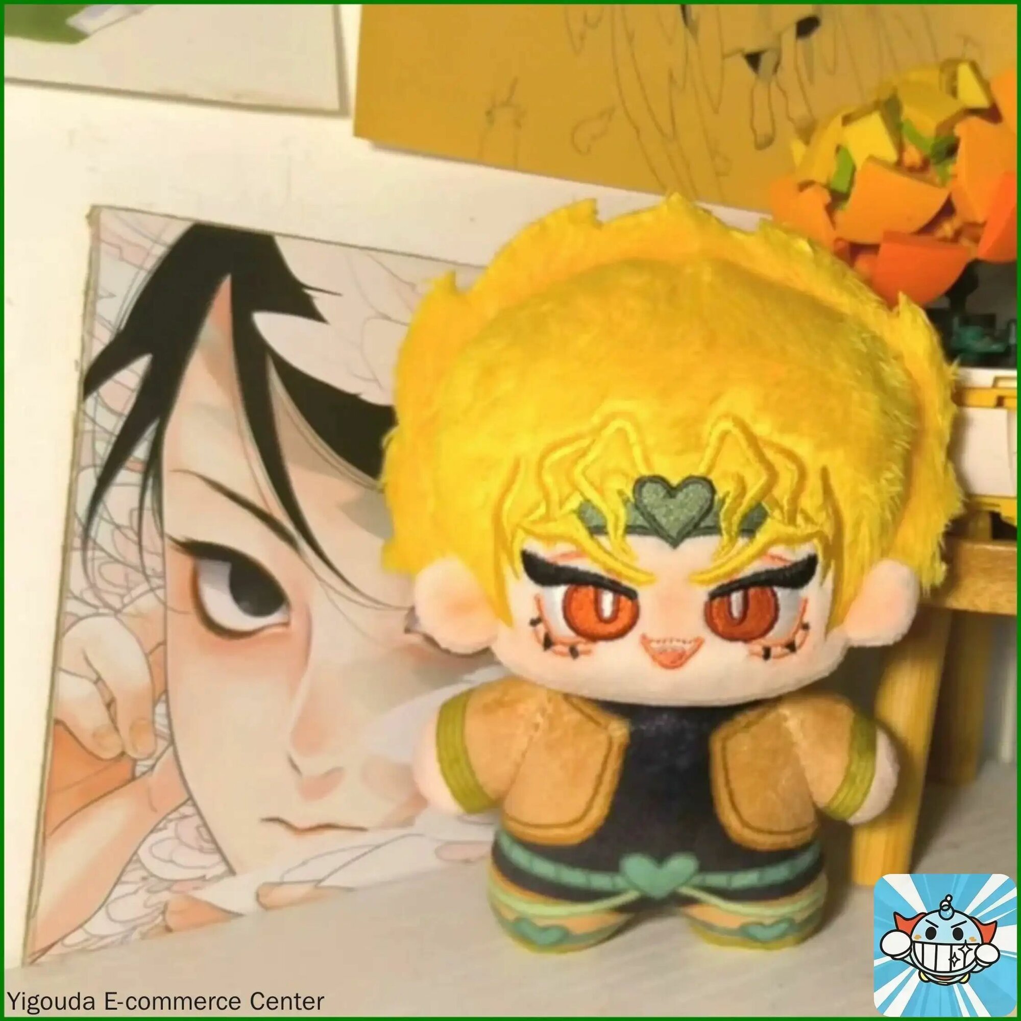 Игрушка мягкая аниме Невероятное приключение ДжоДжо Дио Брандо ; JoJo no Kimyou na Bouken Dio Brando мягкая игрушка антистресс 10CM