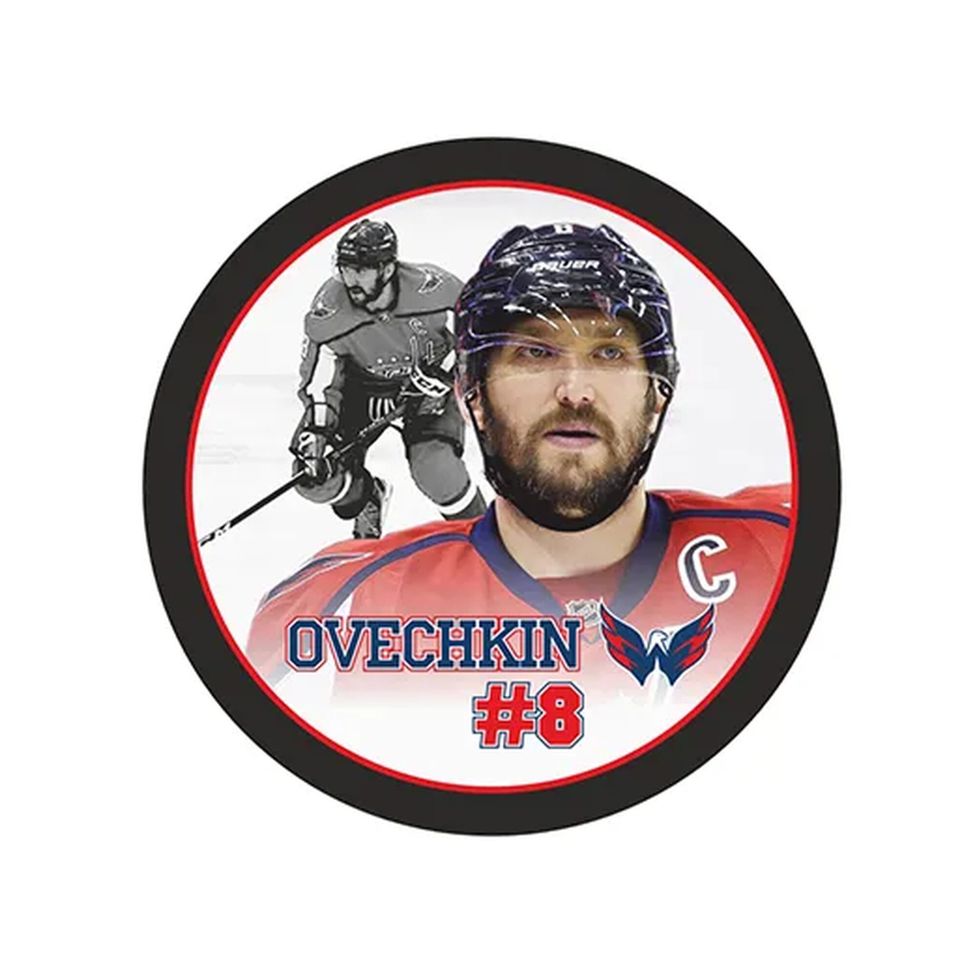 Шайба Rubena Игрок NHL Washington Capitals OVECHKIN №8 1-ст. (4), черный