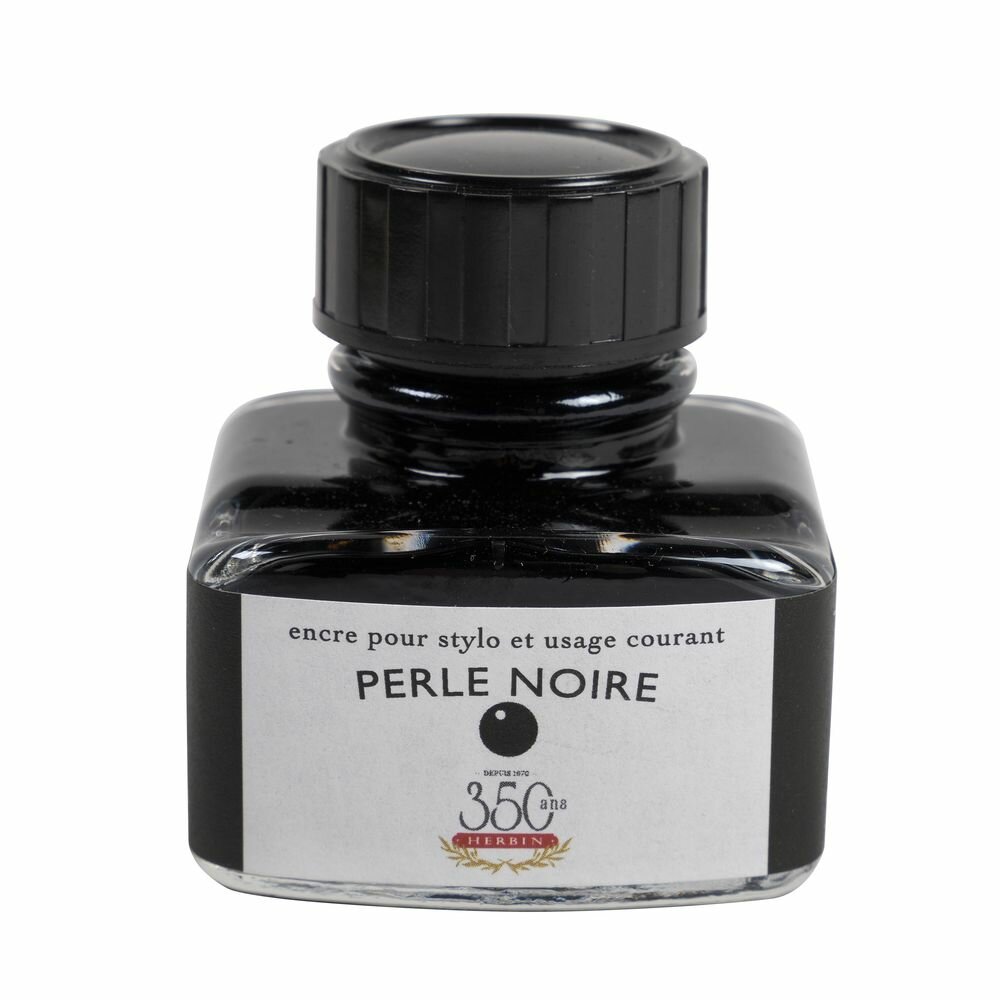 Чернила в банке Herbin, 30 мл, Perle noire Черная жемчужина
