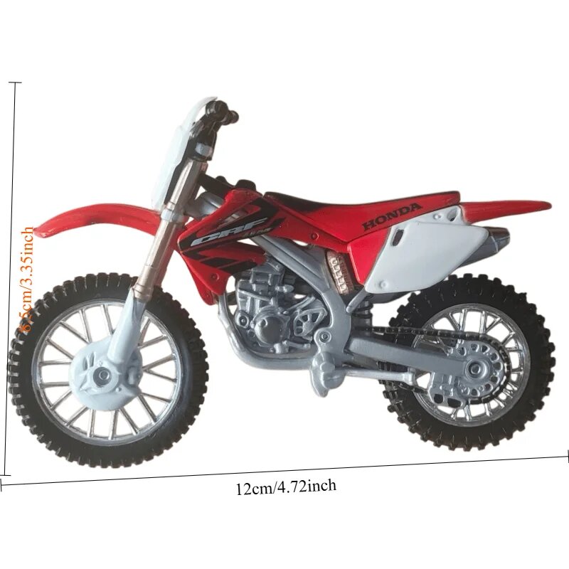 Коллекционная Модель Мотоцикла Bburago Honda CRF450R, Масштаб 1:18, Высокая Точность, Детализированный Дизайн, Готов К Бездор.