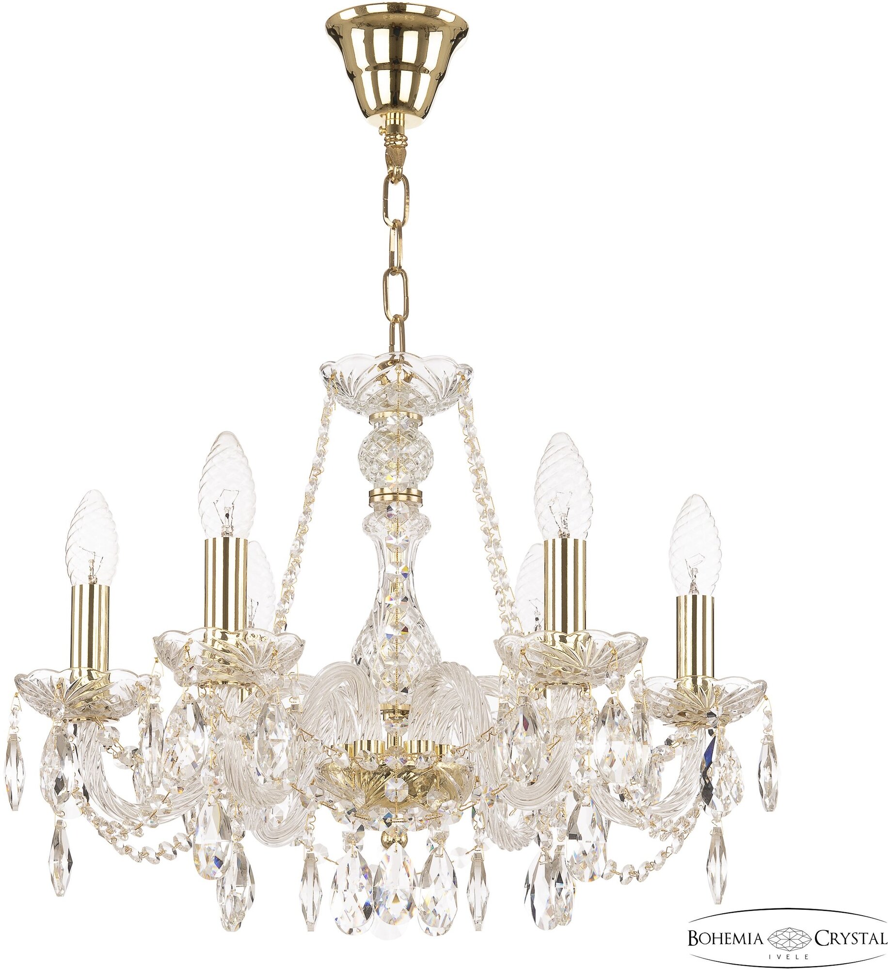 Люстра хрустальная 116/6/165 G Bohemia Ivele Crystal (Богемия Ивеле Кристалл)