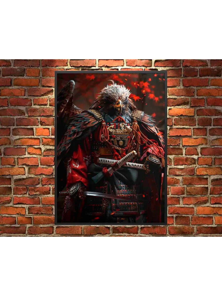 Орел-птица-самурай 1, Плакат 30x42см