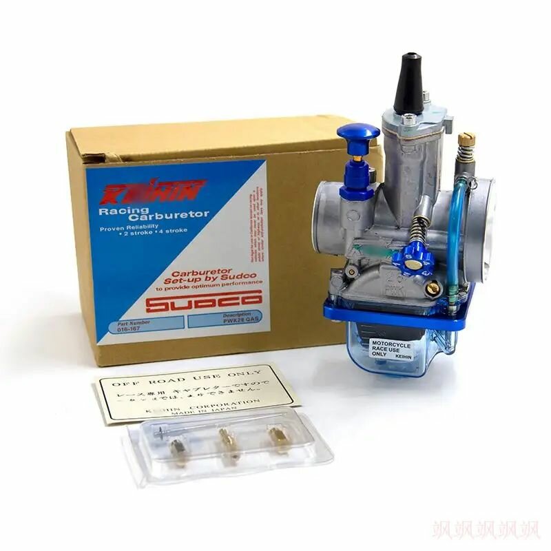 Мотоцикл Карбюратор PWK34мм Для Keihin Koso OKO YZ85 Power Jet 2T 4T Синяя прозрачная крышка Нос