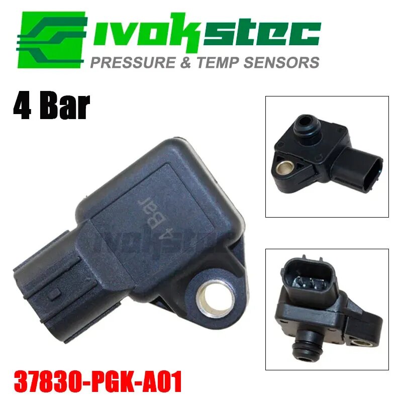 37830-PGK-A01 Датчик давления 4 бар для Honda Civic VII 1.7L L4, Acura MDX 3.5L V6, RSX 2001-2007 D17A2/K20A2/K24A3/D17A2 079800-5410