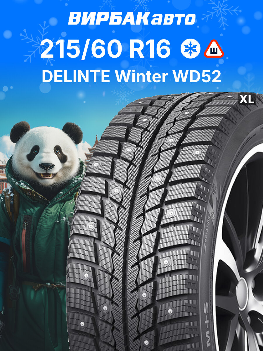 Зимние шины DELINTE Winter WD52 215/60 R16 99T XL, зимняя автомобильная резина