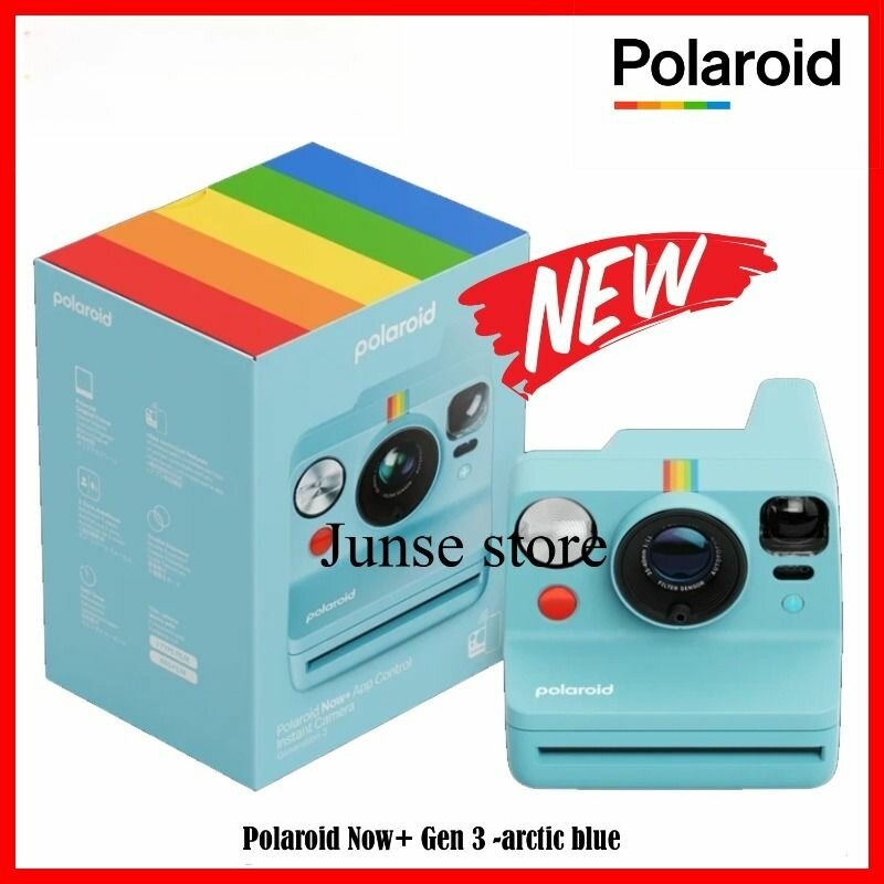 Фотоаппарат /Полароидный снимок Polaroid Now+ Generation 3 /NOW+ Gen3 blue Instant Camera, прогулка на свежем воздухе/день рождения