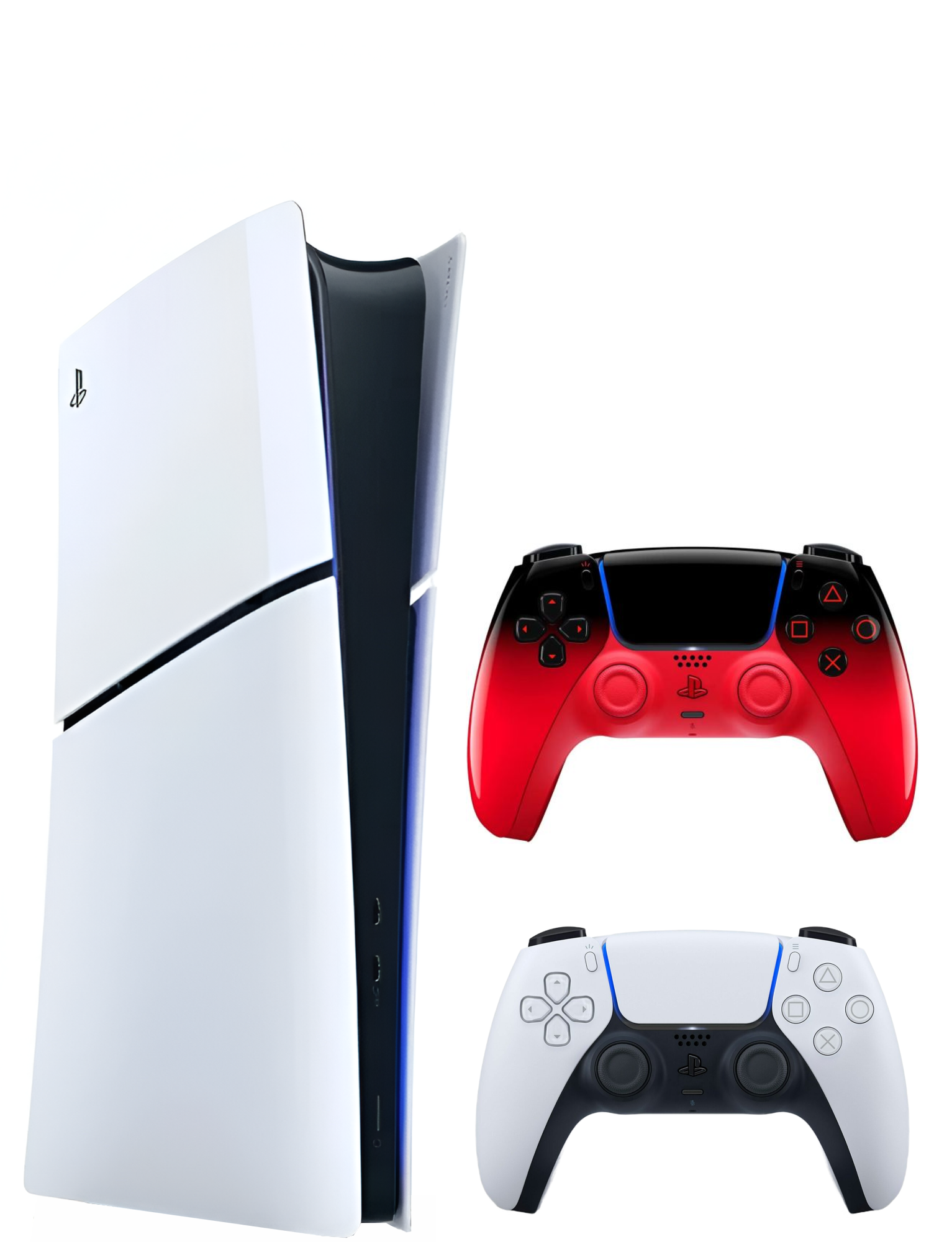 Игровая приставка Sony PlayStation 5 PS5 Slim Digital , 825 Гб (Без дисковода) + 2-ой геймпад(Techno Red)
