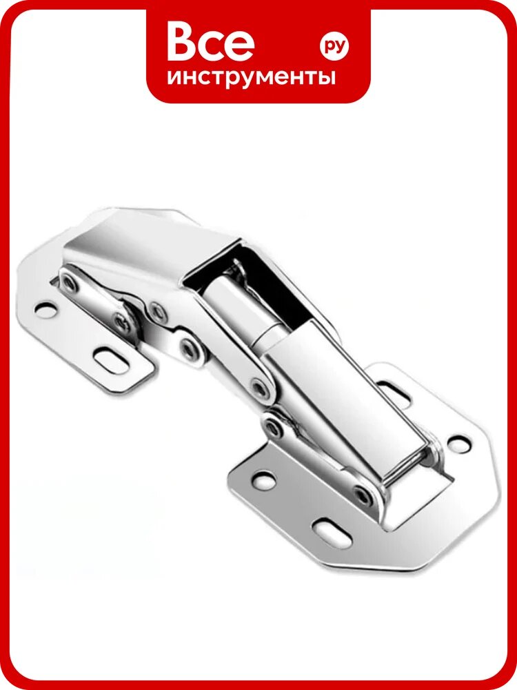 Петля мебельная Brante 12606, накладная, угол открывания 90°, без доводчика, цвет серый
