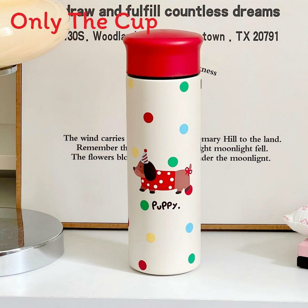 Kids friendly термосы для напитков с трубкой и милыми животными принтами для школы dot 500мл