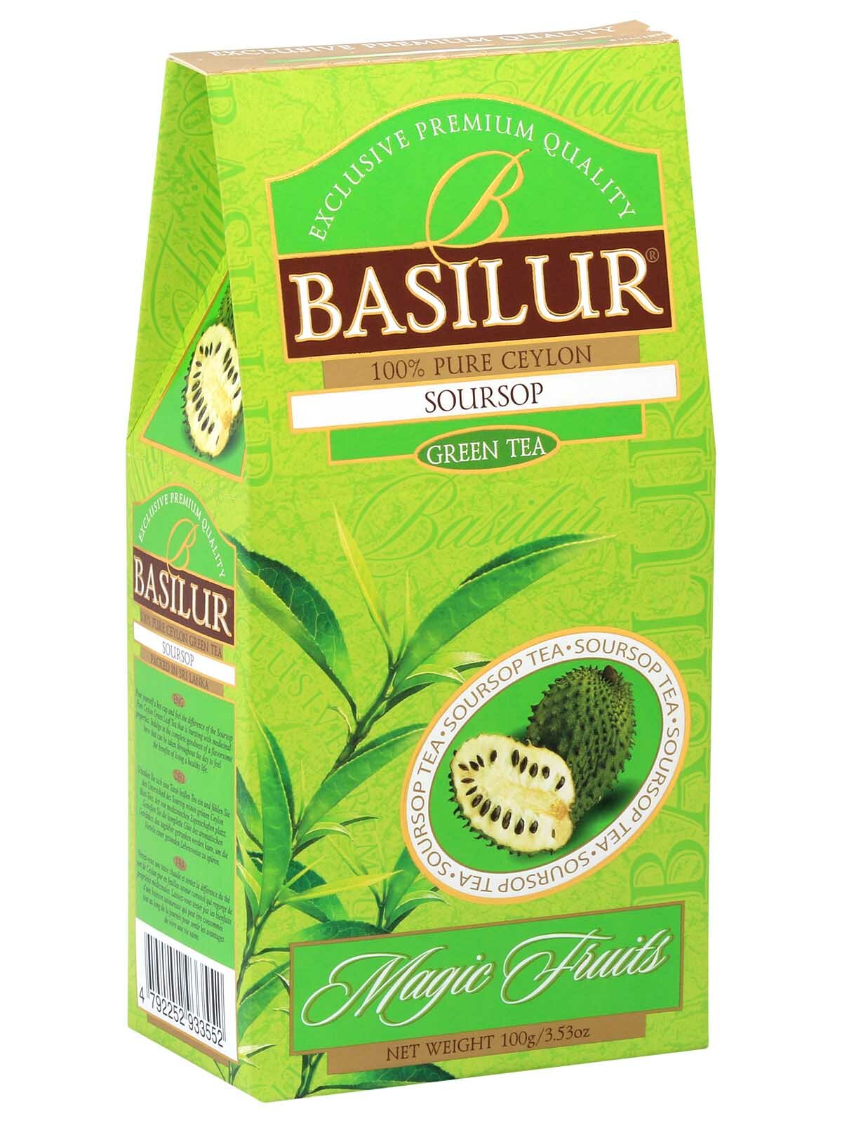 Зеленый чай Basilur Magic Fruits "Саусеп", листовой, с добавками, 100г