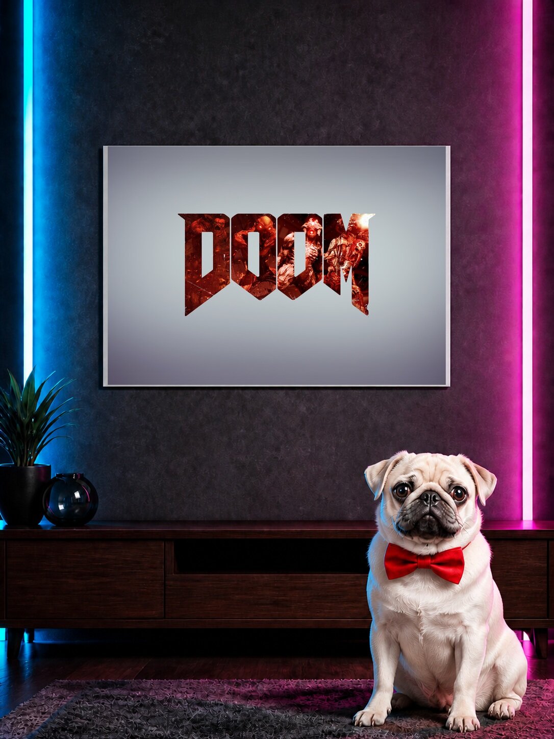 Плакат DOOM Хроники — атмосферная игровая иллюстрация A3