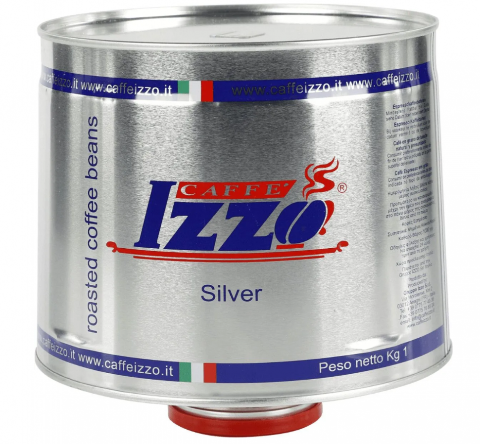 Caffe Izzo Silver кофе в зернах 1кг жестяная банка Италия