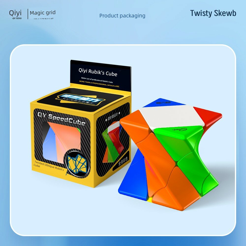 Qiyi Скрученная форма кубика Рубика (Twisted Skewb), гладкое вращение, 3x3, обучающая игрушка для детей