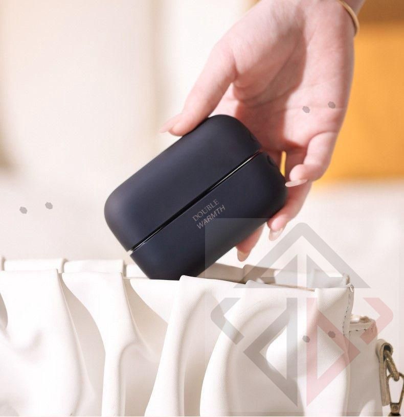 Грелка для рук портативная магнитная Double Warmth + Power Bank, бежевый