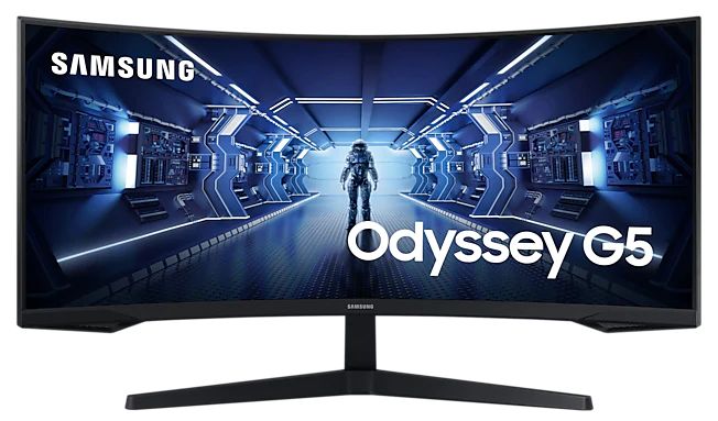 34" Samsung C34G55TWWI Black Сurved (LED, Wide, 3440x1440, 165Hz, 1ms, 178°/178°, 250 cd/m, 2500:1, +DP, +НDMI, )