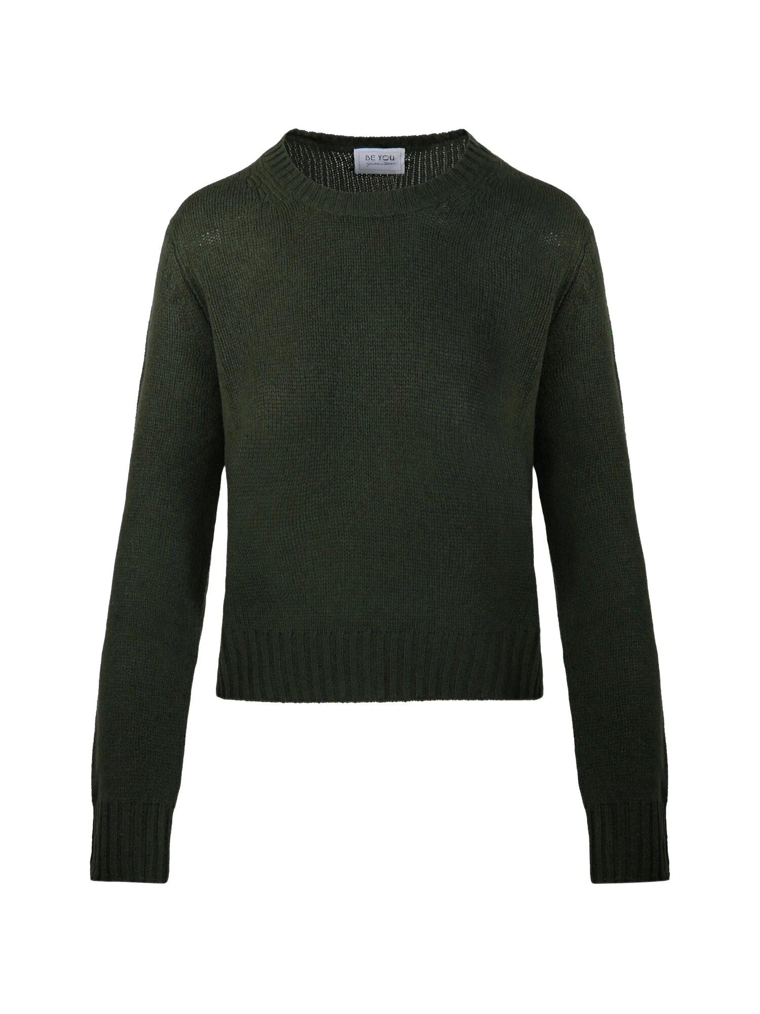 Свитер BE YOU Crew-neck ribbed-trim sweater