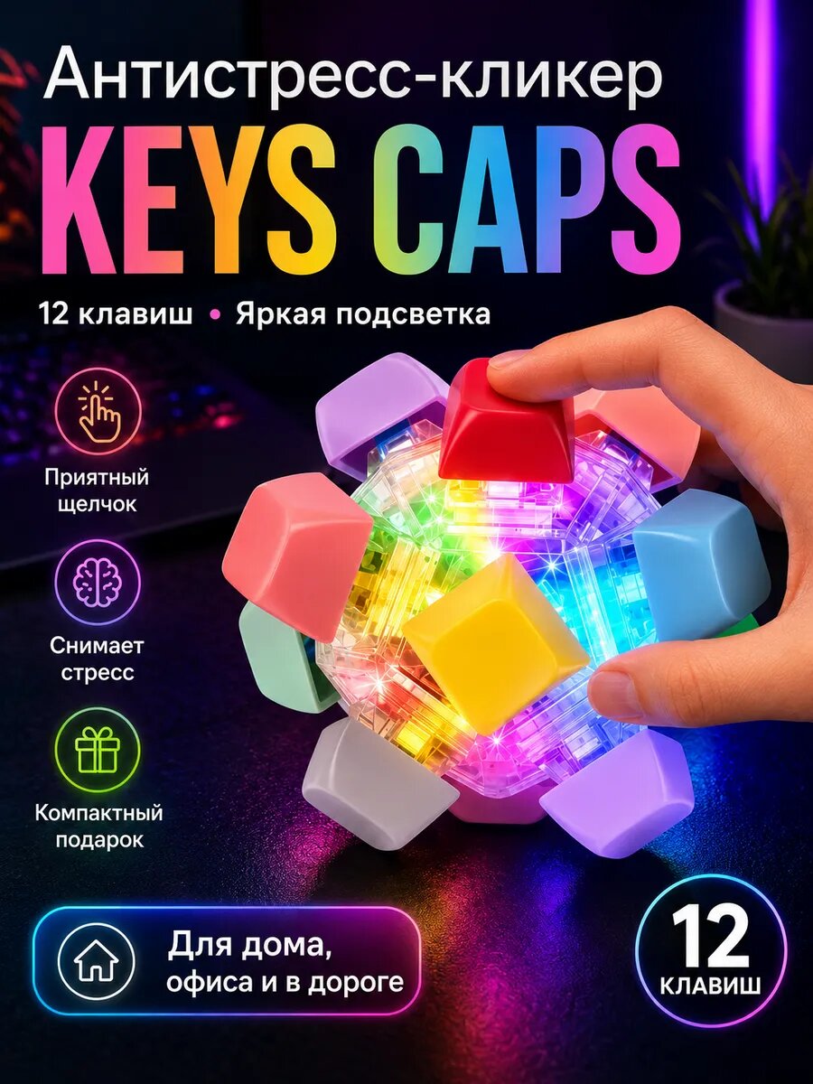 Кликер антистресс keys caps