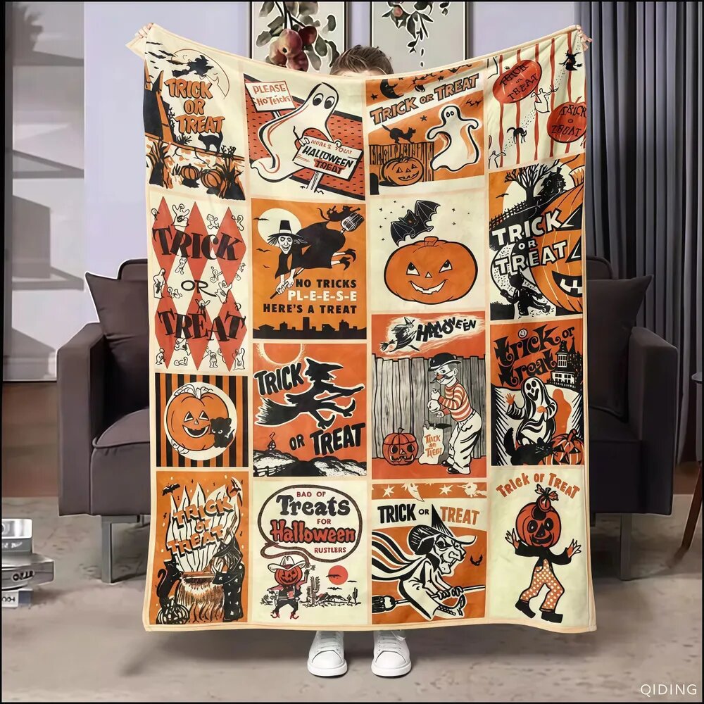 JINF Плед 130x150 см фланель аниме белый