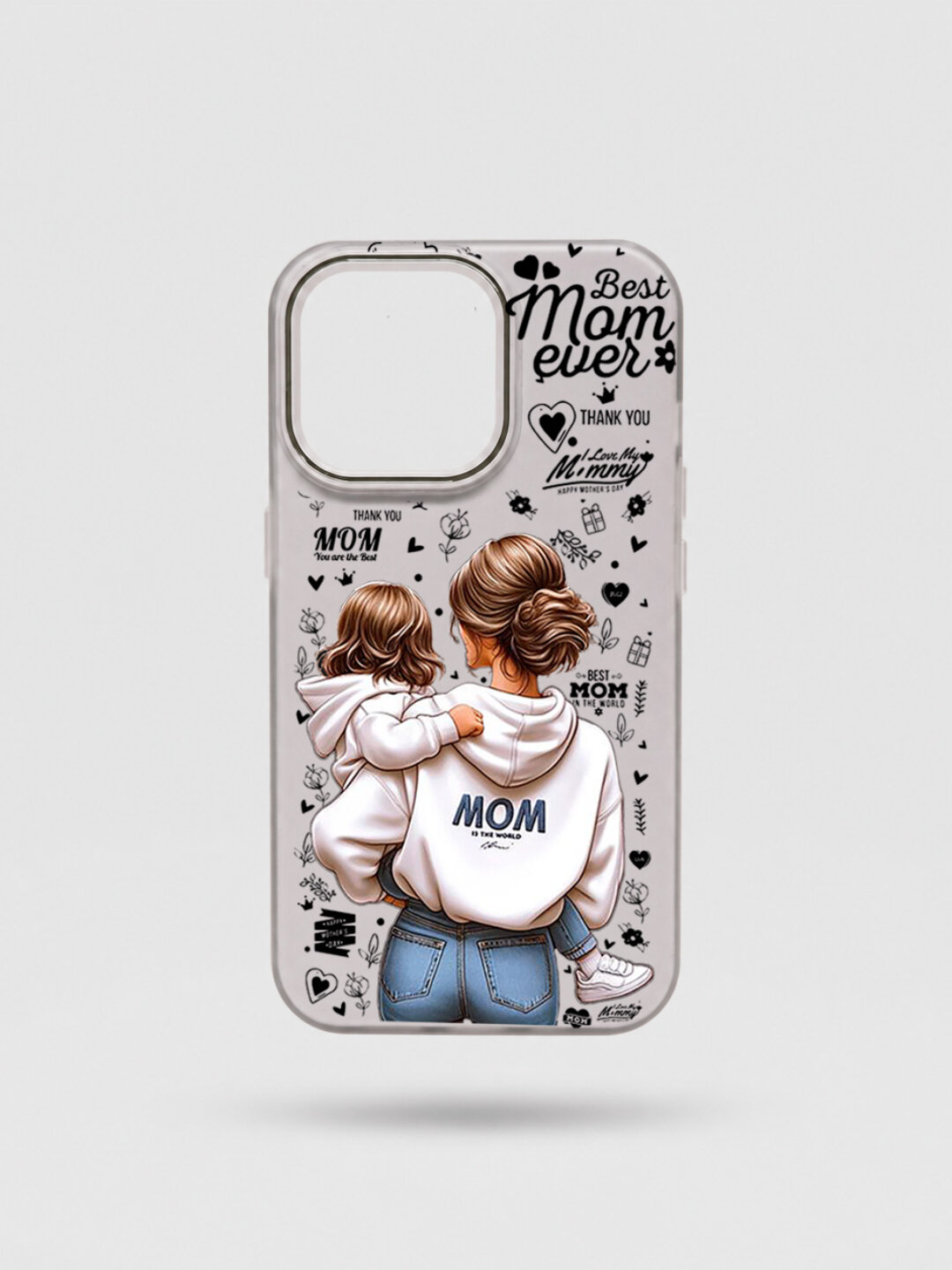 Чехол для iPhone 14 Pro Max, Мама, силикон, soft touch, матовый, мягкий, ударопрочный