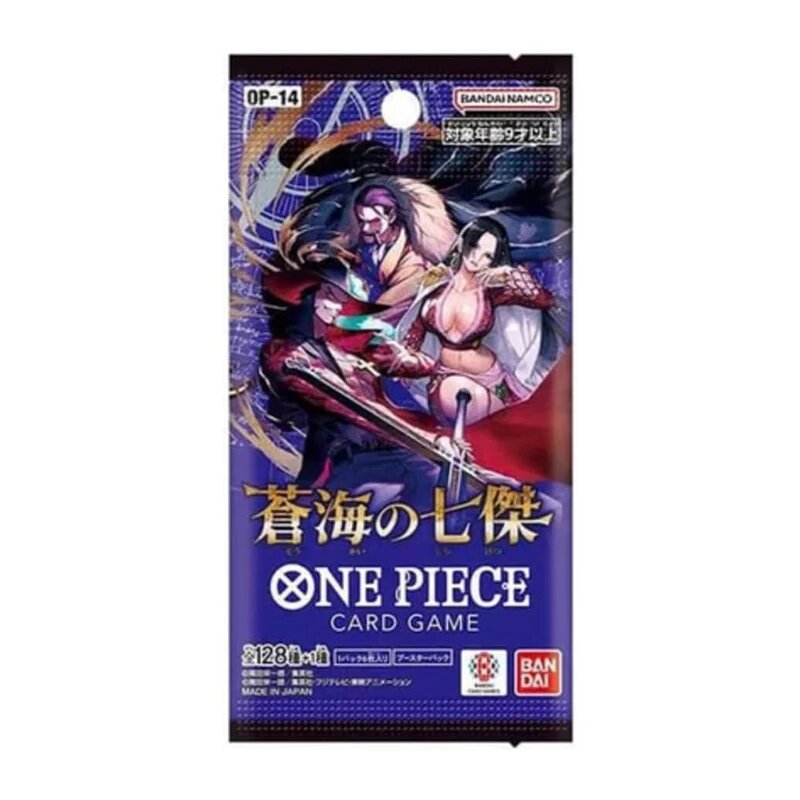 BANDAI One Piece Card Game Booster Box The Adventure of The Island of God Фиолетовый, op14-1Packs