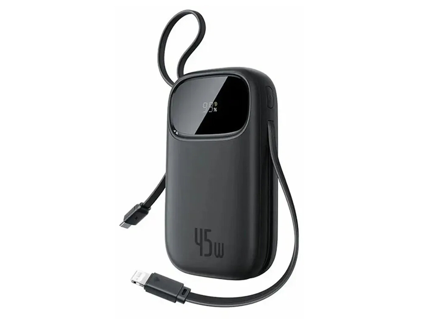 Внешний аккумулятор Baseus EnerFill FC31 Qpow 3 Digital Display, кабели USB-C iP, 20000mAh 45W, Cosmic Black E0028D00