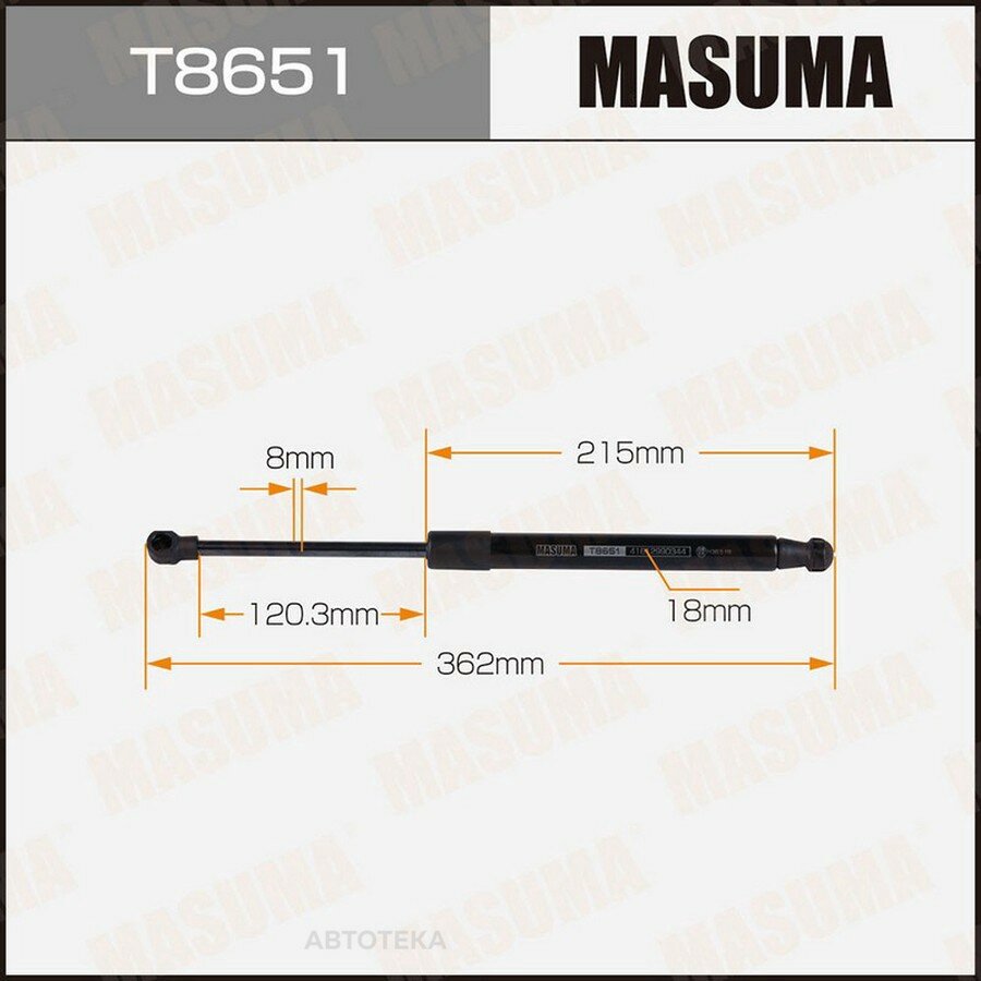 Упор газовый L=362mm капота MASUMA T8651