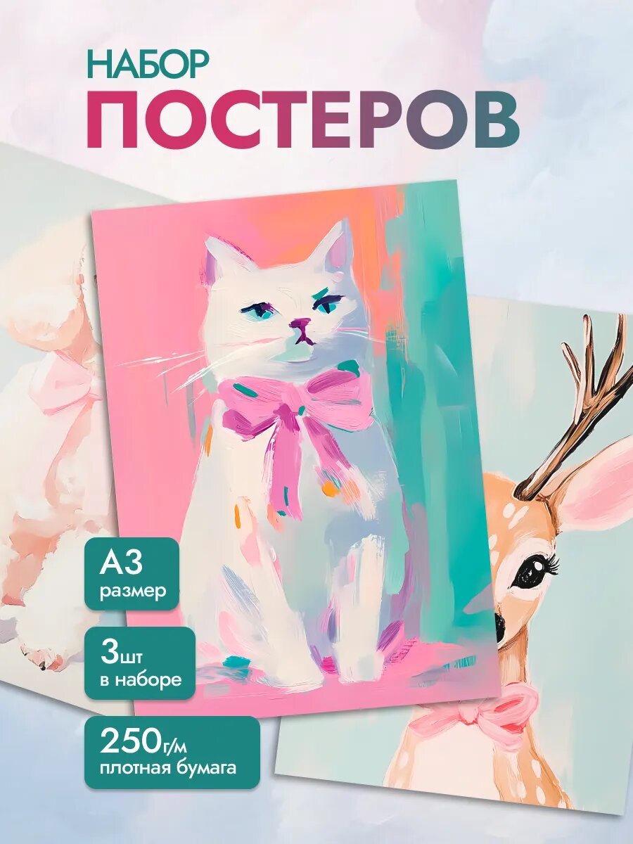 Постеры интерьерные А3 на стену