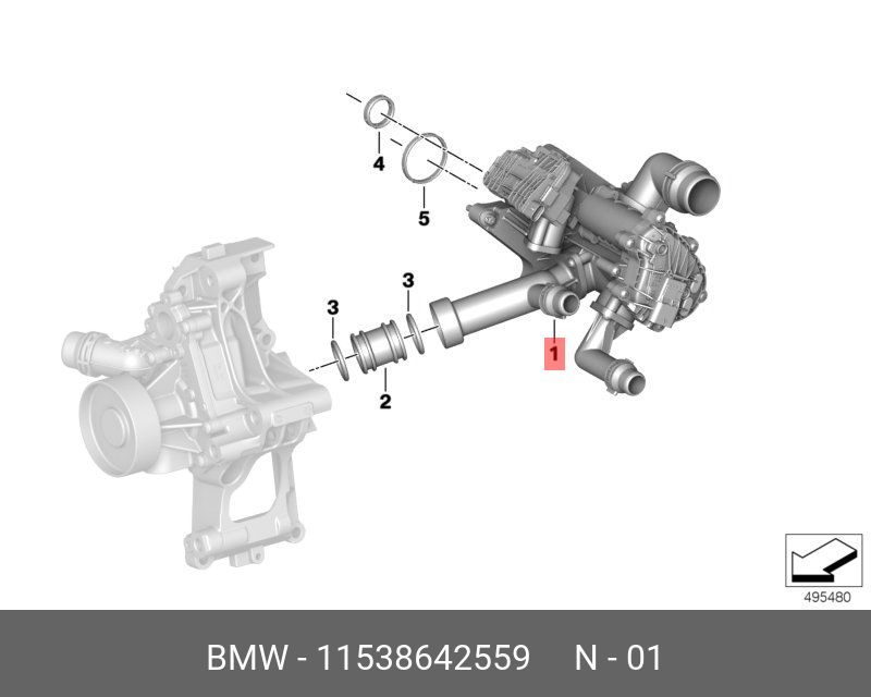 Электронный термостат, Omegation TRM10021 (аналог BMW 11538642559)
