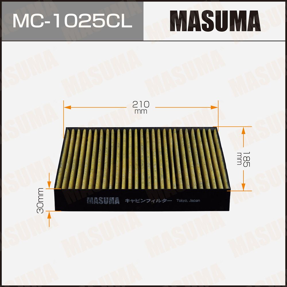 Фильтр салонный угольный MASUMA MC-1025CL для SUBARU IMPREZA 2000-2007, SUBARU IMPREZA WRX 2000-2007, SUBARU IMPREZA WRX STI 2000-2007