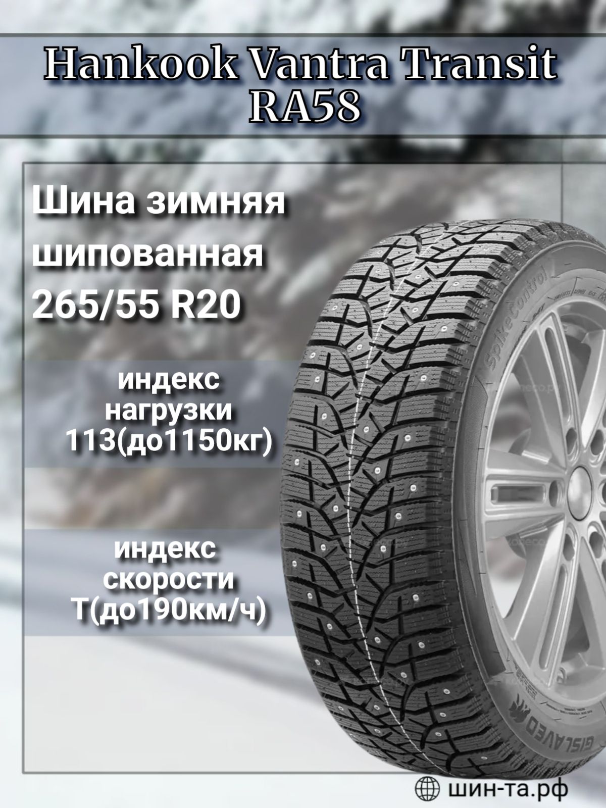 Шина легковая зимняя Gislaved SpikeControl SUV 265/55 R20 113T TL