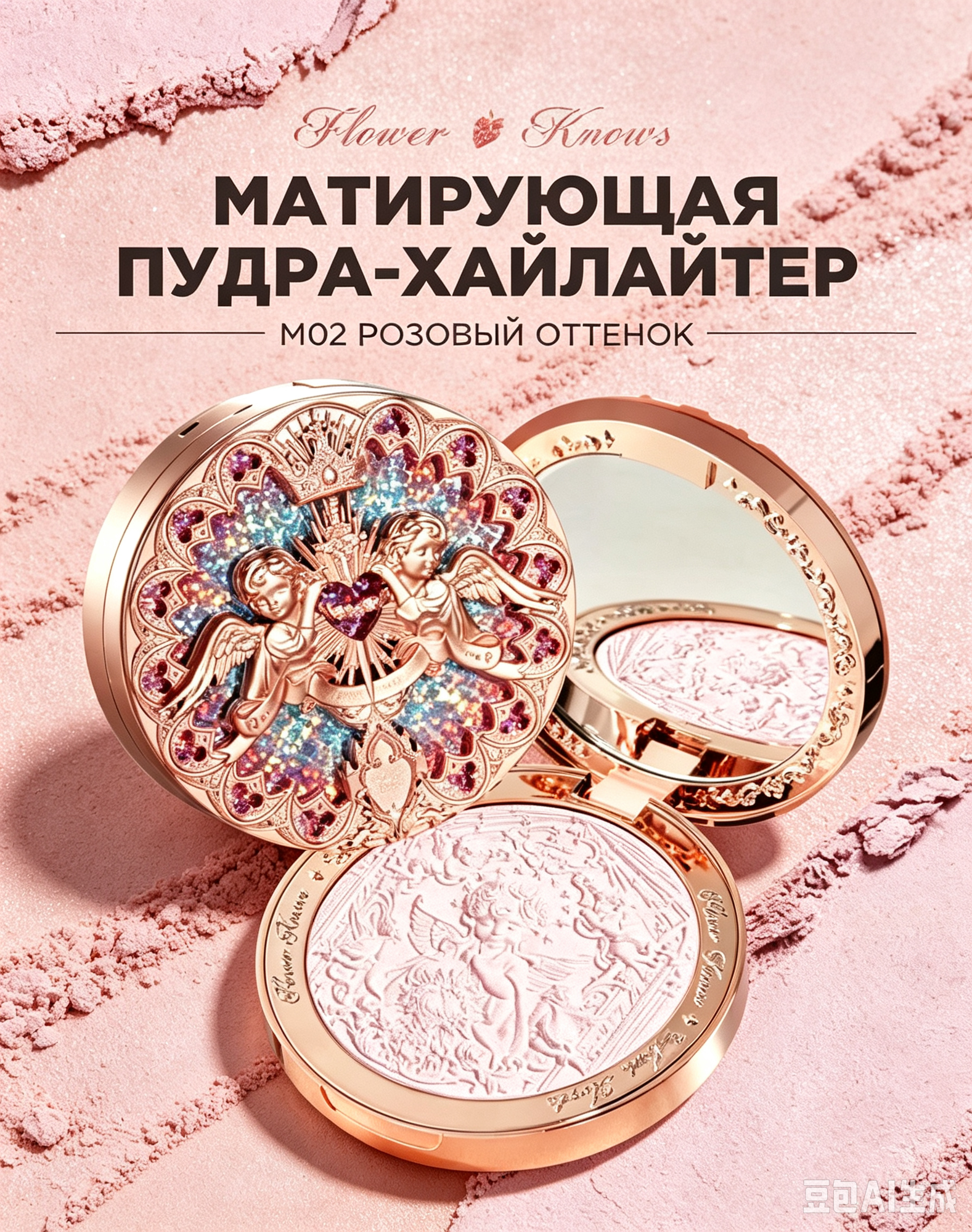 Хайлайтер для лица Flower Knows M02 Angel Strawberry