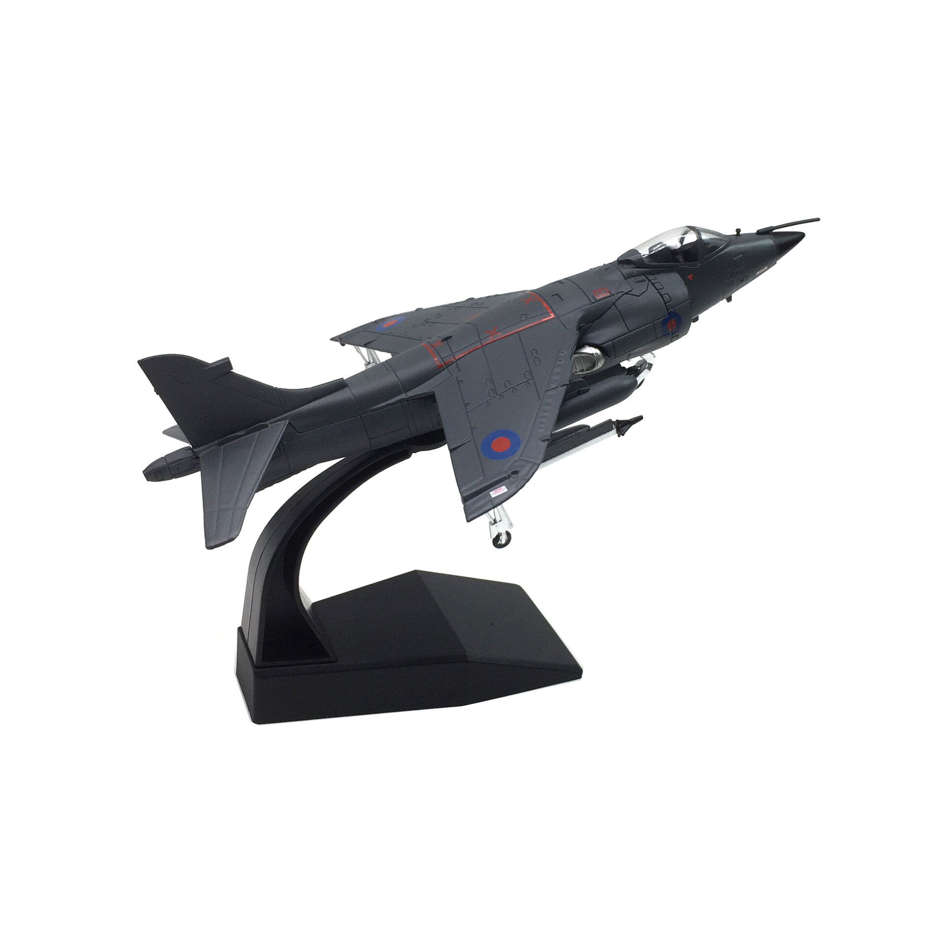 Металлическая модель истребителя Sea Harrier в масштабе 1:72, военная коллекционная, серый цвет