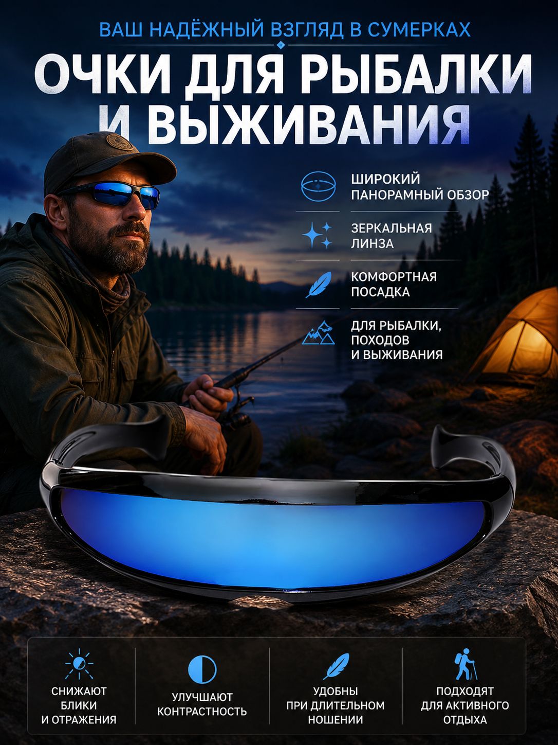 Очки ночного видения для рыбалки и выживания