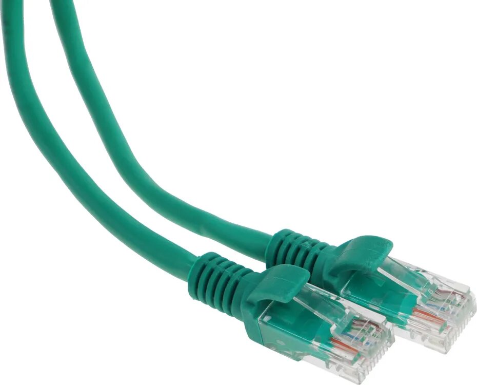 Патч-корд CABLEXPERT PP12-1M/G литой (molded), UTP, кат.5E, 1м, 4 пары, 26AWG, алюминий омедненный, многожильный, зеленый