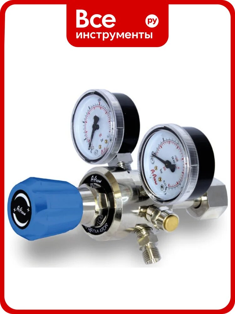 Регулятор давления 4 бар, W21.8x1/14", никелированная латунь A-Flow RPB4CP-RD-4-W-HOS