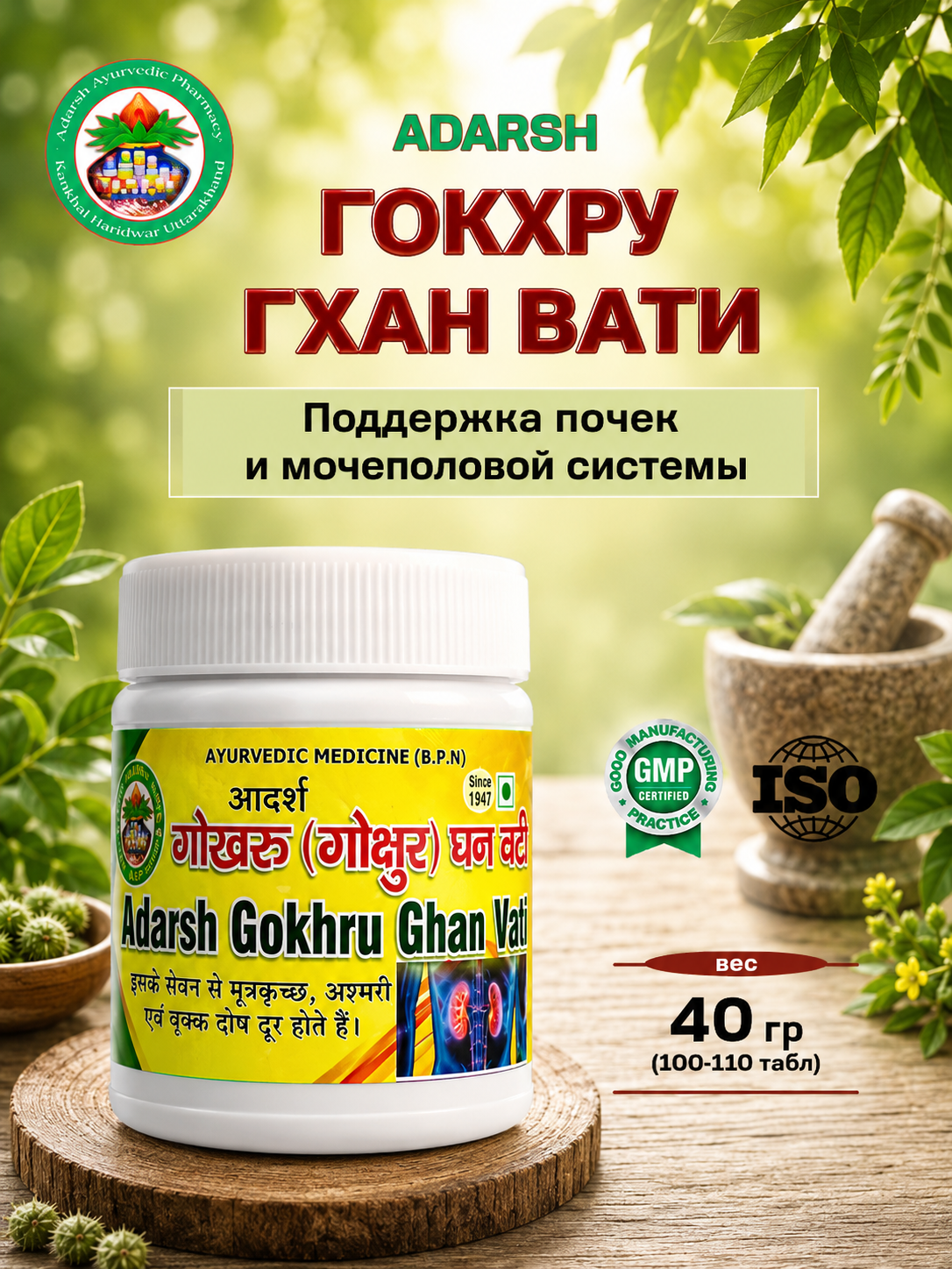 Гокхру Гхан Вати Адарш / Gokhru Ghan Vati Adarsh 110таб