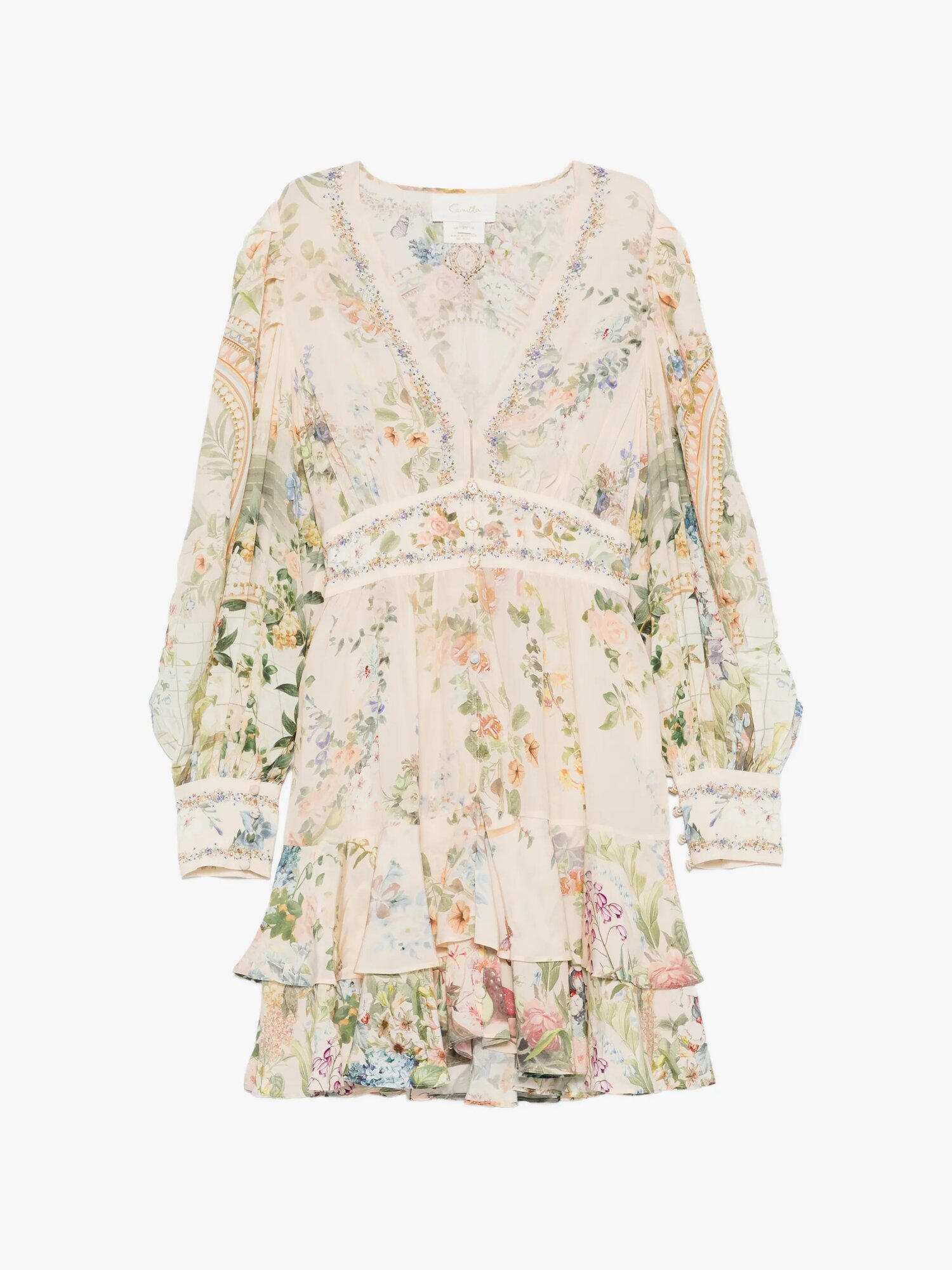 Платье Floral-print tiered mini dress
