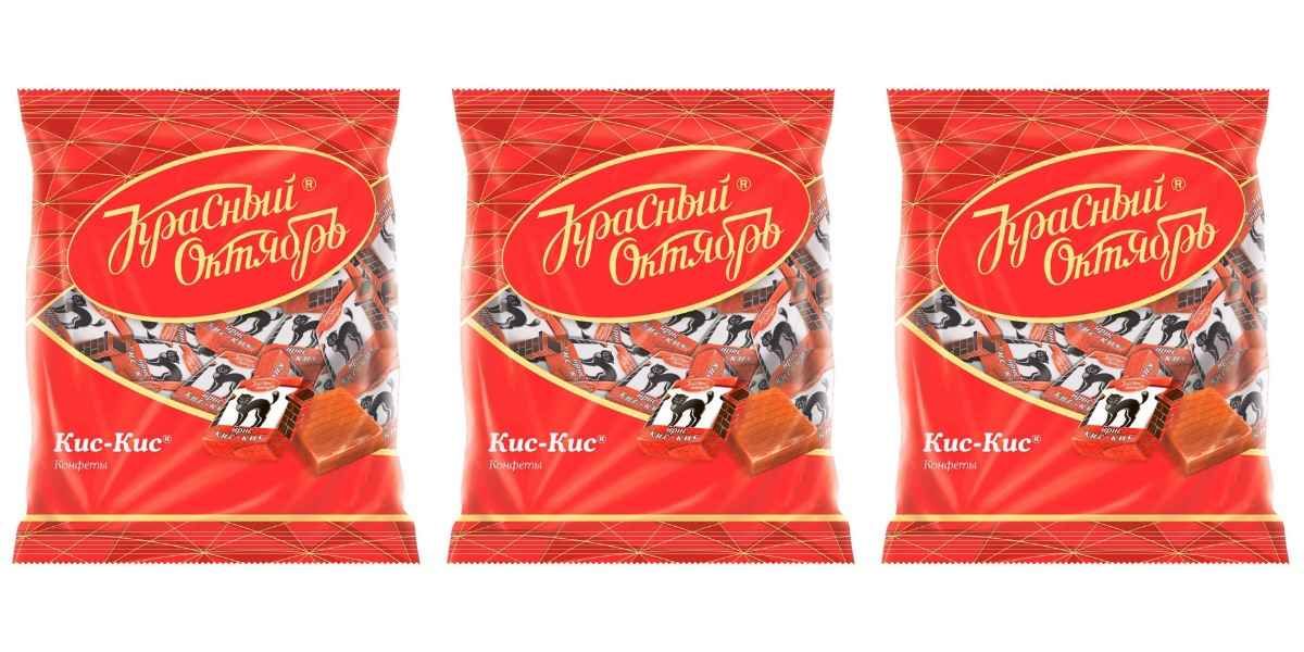 Красный Октябрь Конфеты Кис кис ирис 250 г, 3 шт